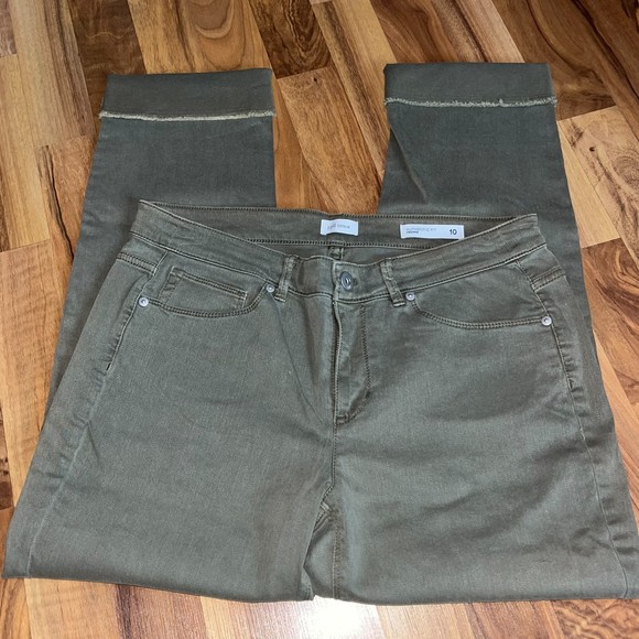 J. Jill | Jeans | J Jill Denim Authentic Fit Y2k Olive Green Straight ...